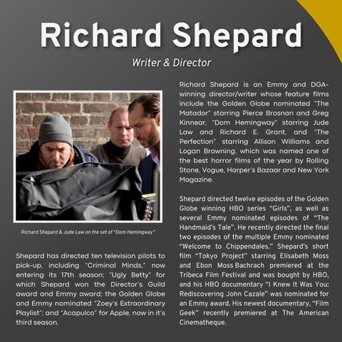 A Talk with Writer and Director Richard Shepard | Cinema & Media Studies | University of Washington